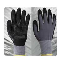 China Sanitation&Recycling Grey Nylon Spandex 15 Gauge Hand Safety Gloves for sale