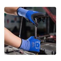 China Automotive Soft Nylon Spandex Liner With Sandy Nitrile Gloves for sale