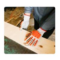 China Orange TPR On Back Cut Level 3 Impact Safety Gloves With PU Coating For Warehousing for sale