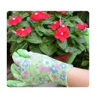 China Kids Gardening Bamboo Fiber Knit With Green Latex Coating Work Gloves for sale