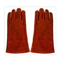 China Winter Red Cow Split Leather Welding Work Gloves for sale
