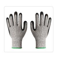 China Wood Working And Warehousing Puncture Proof Grey HPPE Cut Resistant Gloves for sale