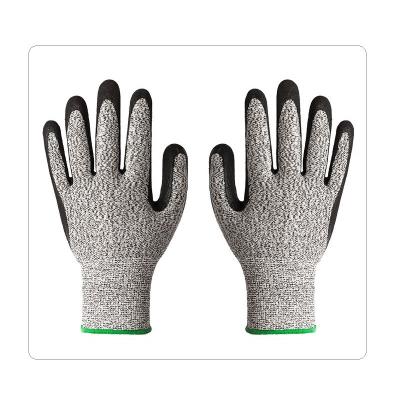 China Wood Working And Warehousing Puncture Proof Grey HPPE Cut Resistant Gloves for sale