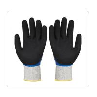 China Mining & Construction Double Nitrile Dipping 13G Cut Resistant Safety Gloves for sale