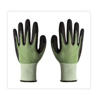 China Sanitation And Recycling Green Nitrile Resistant  Gloves Puncture Resistant for sale