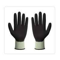 China Sanitation And Recycling Green Nitrile Resistant  Gloves Puncture Resistant for sale