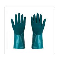 China Sandy Nitrile Coating Green Chemical Resistant Gloves for sale