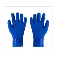 China Blue Men Heavy Duty Chemical Resistant Gauntlet Gloves for sale