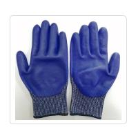 China 13 Gauge Blue HPPE Fiber Ansi Level 4 Cut Resistant Tactical Gloves For Construction for sale