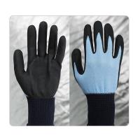 China Silicone Free Coal Mining Nylon Spandex Liner Hand Safety Nitrile Gloves for sale