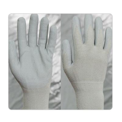 China Construction Grey Nylon Bamboo Fiber Summer 15G Women Work Gloves for sale