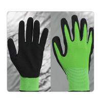 China 15 Gauge Nylon/Spandex Liner Sandy Nitrile Coated Work Gloves for sale