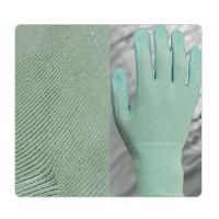 China Environmental Protection Nitrile Palm Green Bamboo Fiber Hand Safety Gloves for sale