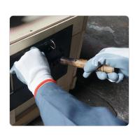 China Warehousing Oil Resistance Anti Abrasion Nitrile Dipping Hand Safety Gloves for sale
