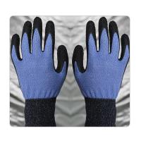 China Coloured Polyester Liner Gardening And Agriculture Latex Gloves for sale