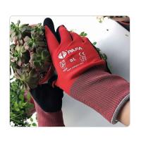 China 15 Gauge Red Seamless Knitting Women Protective Gardening Latex Gloves for sale