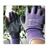 China 15 Gauge Purple Nylon Fiber Rubber Coated XXL Heavy Duty Gardening Gloves for sale
