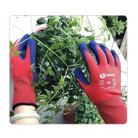 China Good Grip Industrial Protective Gardening Gloves With Colorful Latex Dipping On Palm for sale