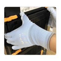 China Anti Abrasion Household Electric Appliances Maintenance PU Palm Coating Knit Work Gloves for sale