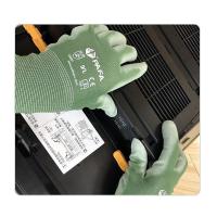 China Assembly And Packaging PU Coating 13 Gauge Polyester Knit Work Gloves for sale