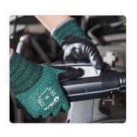 China Men Winter Warm Oil Resistant Terry Brushed Knit Foam Nitrile Gloves for sale