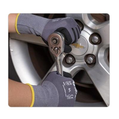 China Silicone Free Foam Nitrile Palm Mechanic Work Gloves for sale