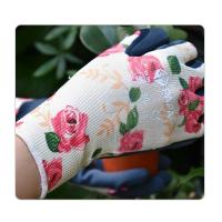 China Nylon Spandex Knitting Sandy Latex Gloves For Gardening for sale
