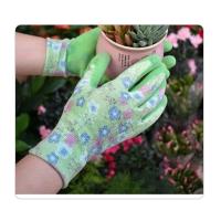 China Gardening Green Bamboo Fiber With Latex Gloves for sale