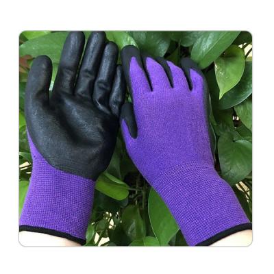 China Environment Gardening 15 Gauge Bamboo Microfiber Spandex Liner Safety Work Gloves for sale