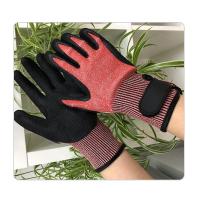 China Red HPPE Ansi Level 4 Cut Resistant Sandy Nitrile Palm Coated Gloves For Oil And Wet Environments for sale