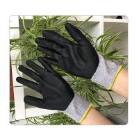 China Wood Working Anti Abrasion Cut Resistant With Foam Nitrile Dipping Safety Gloves for sale
