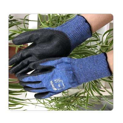 China Building HPPE Steel Knit 13 Gauge Cut Resistant Gloves With Black Pu Dipping On Palm for sale