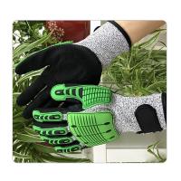 China Metal And Glass Handling HPPE Knit Mining 13G Impact Cut Resistant Gloves for sale