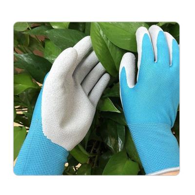 China Men Cleaning And Gardening Polyester Knitting With Foam Latex Coated Hand Gloves for sale