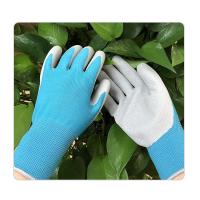 China Men Cleaning And Gardening Polyester Knitting With Foam Latex Coated Hand Gloves for sale