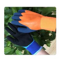 China Decorating Winter Warm Colorful Rubber Grip Small Hands Palm Coated Gloves for sale