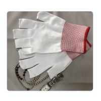 China Nylon Women Housework Cleaning 13 Gauge Half Finger Knit Gloves for sale