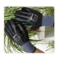 China Small Hands Thin Nylon Liner 18 Gauge Blue Touchscreen  Nitrile Work Gloves for sale