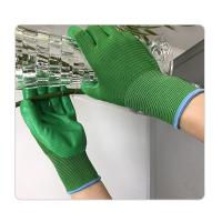 China Green Tight Polyester Fiber With Smooth Nitrile Gloves for sale