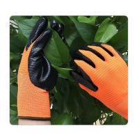 China Anti Slip Latex Free Big Size 13 Gauge Orange Nitrile Gloves for sale
