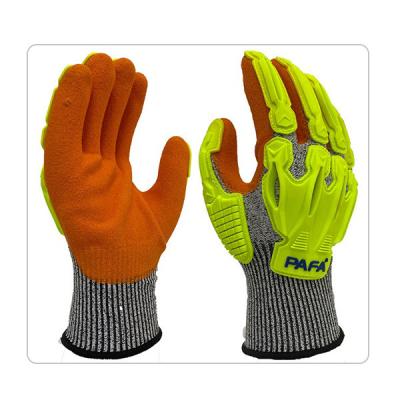 China Mining Sharp Small Parts Handling Seamless Knitted HPPE Hand Safety Gloves for sale