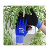 China Oilfield Lightweight Sandy 15 Gauge Nitrile Work Safety Gloves For Gardening for sale