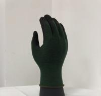 China 15 Gauge Black Seamless Liner Nitrile Palm Coated Gloves For Automotive Repair Shop for sale