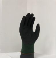 China 15 Gauge Black Seamless Liner Nitrile Palm Coated Gloves For Automotive Repair Shop for sale