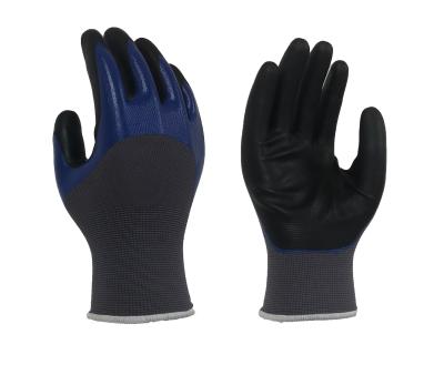 China Dexterity  Work Silicone Free Construction 15 Gauge Nitrile Gloves for sale