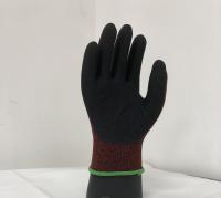 China 15 Gauge Utility Firm Grip Mining Black Nitrile Gloves for sale