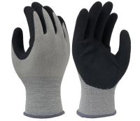 China 15 Gardening Gardening Cool Fiber Spandex  Black Sandy Latex Gloves for sale
