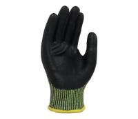 China 13 Gauge Hi-Vis Yellow Cut Resistant Foam Nitrile Palm Coated Gloves For Construction for sale