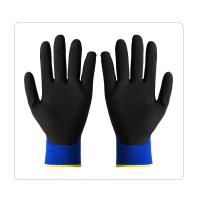 China Anti Dust Puncture Resistant Microfoam 15 Gauge Seamless Nylon Nitrile Gloves for sale