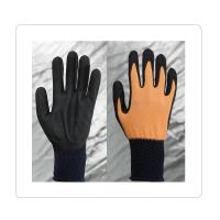 China Sharp Small Parts Handling Elasticated Cuff Nylon Microfoam EN388 4131A Hand Safety Nitrile Gloves for sale